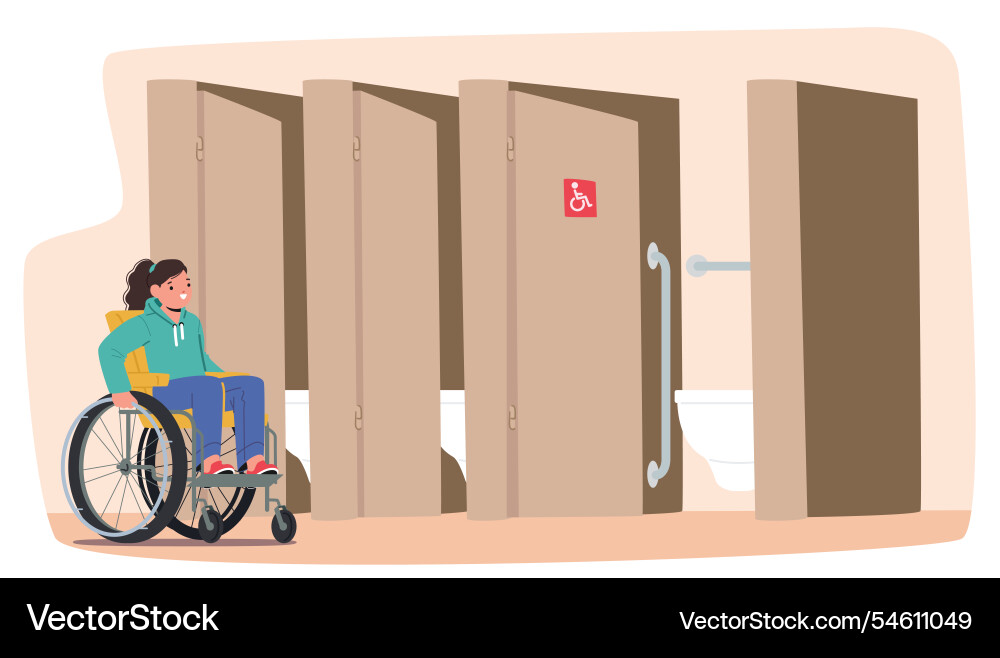 Little inclusive child cartoon character Vector Image