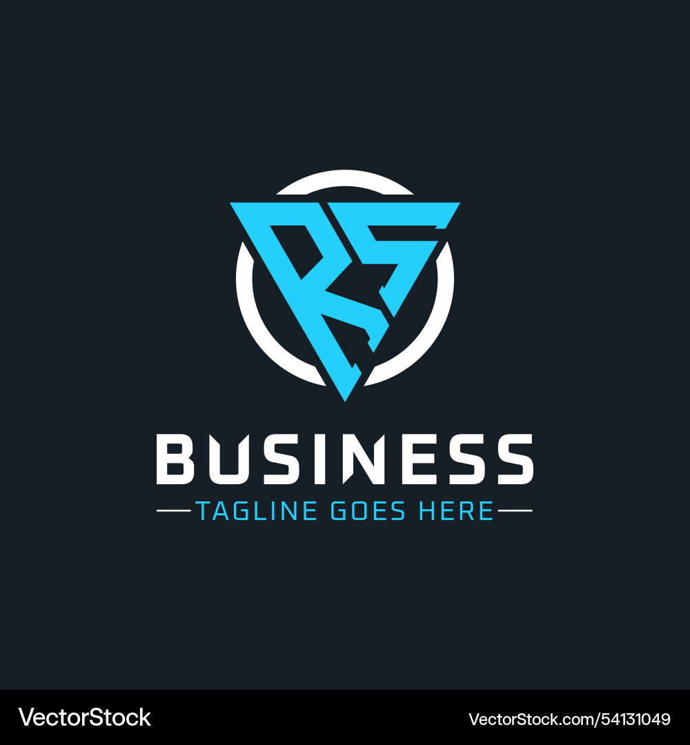 Rs monogram modern initials letter logo design Vector Image