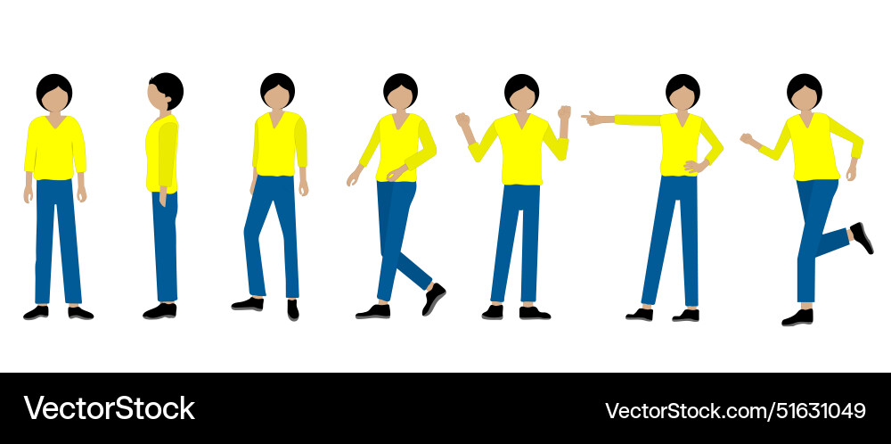 Set character man Royalty Free Vector Image - VectorStock