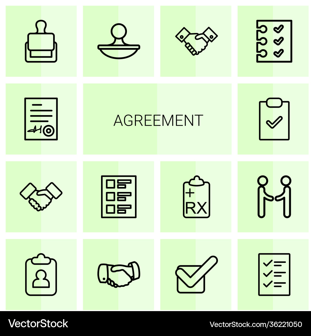 14 Icons Lizenzfreies Vektorbild - VectorStock