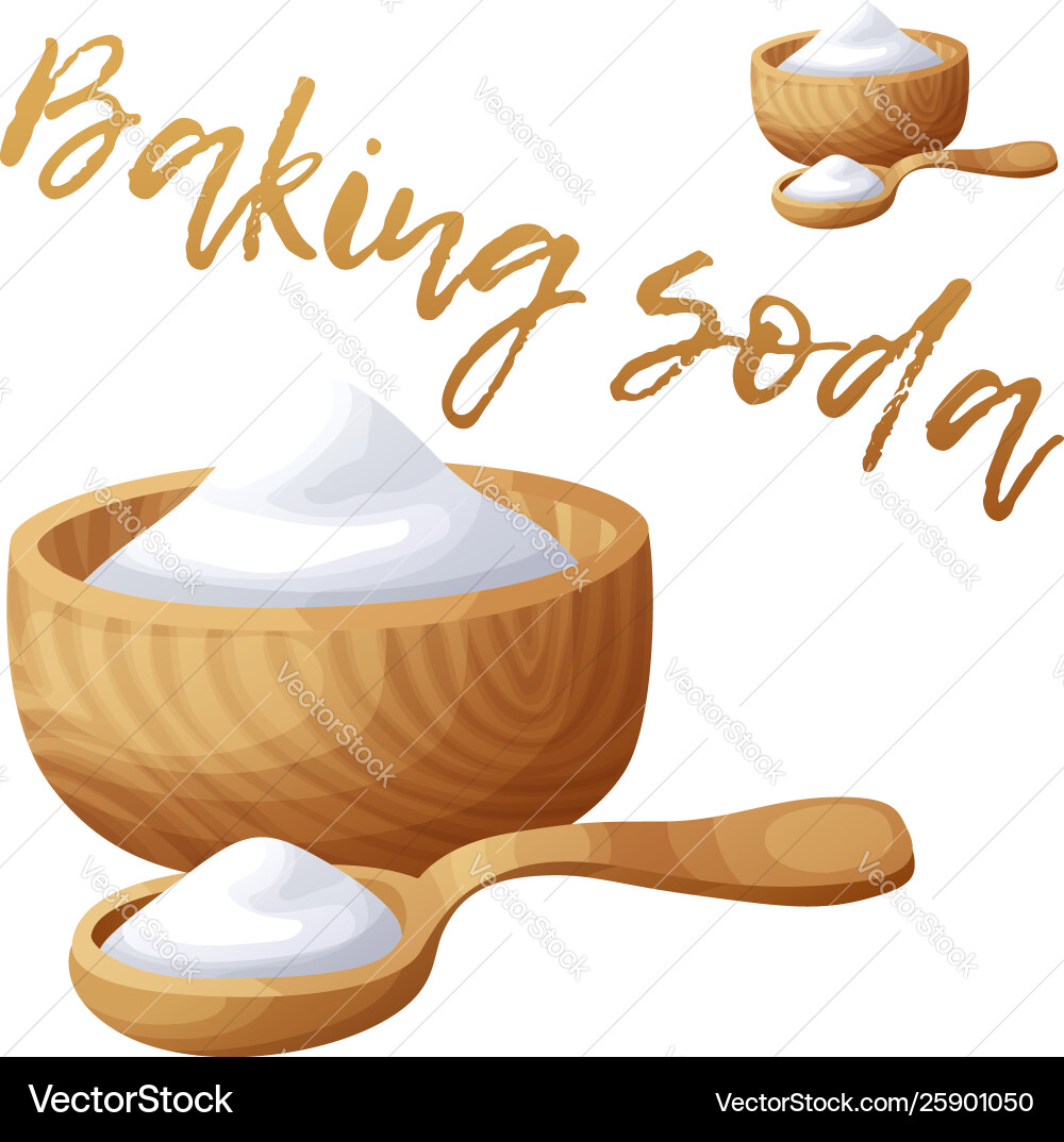 Baking soda cartoon icon isolated on white Vector Image