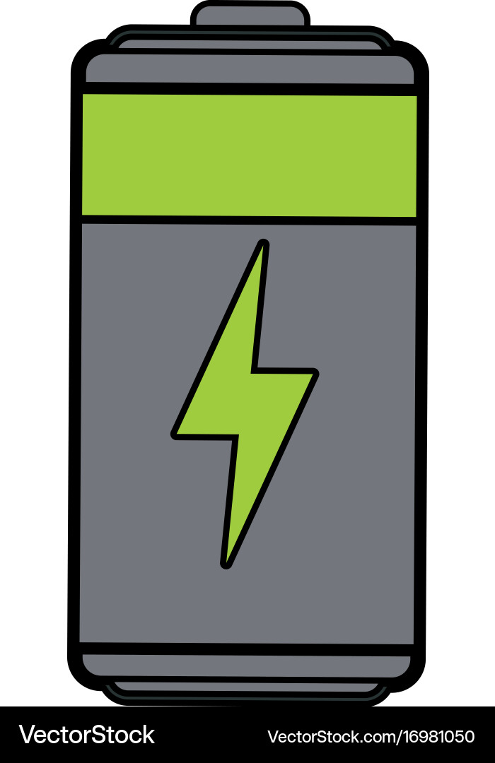 Battery energy symbol Royalty Free Vector Image
