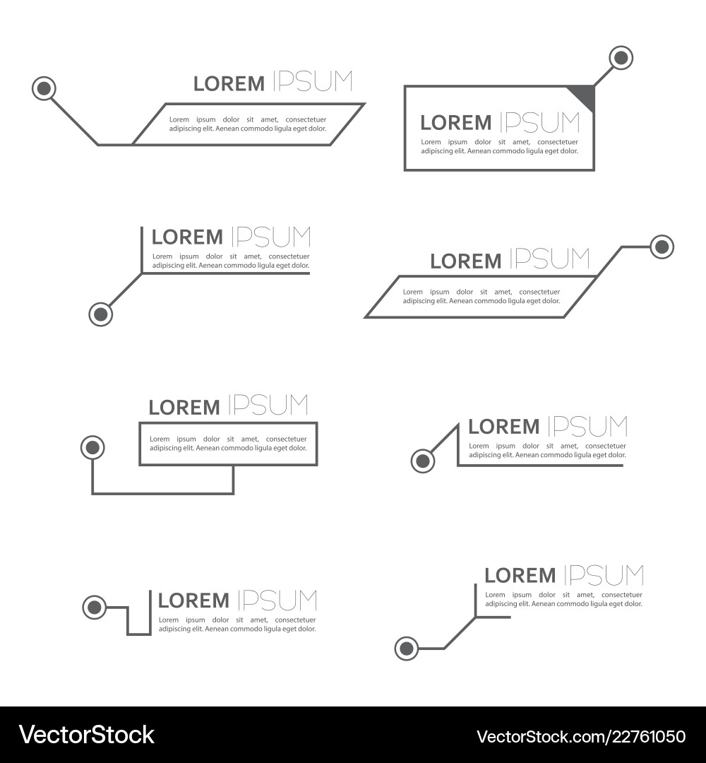Digital callouts titles Royalty Free Vector Image