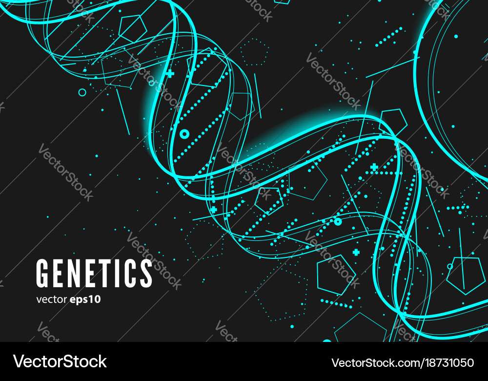 Dna genetic conceptual background Royalty Free Vector Image