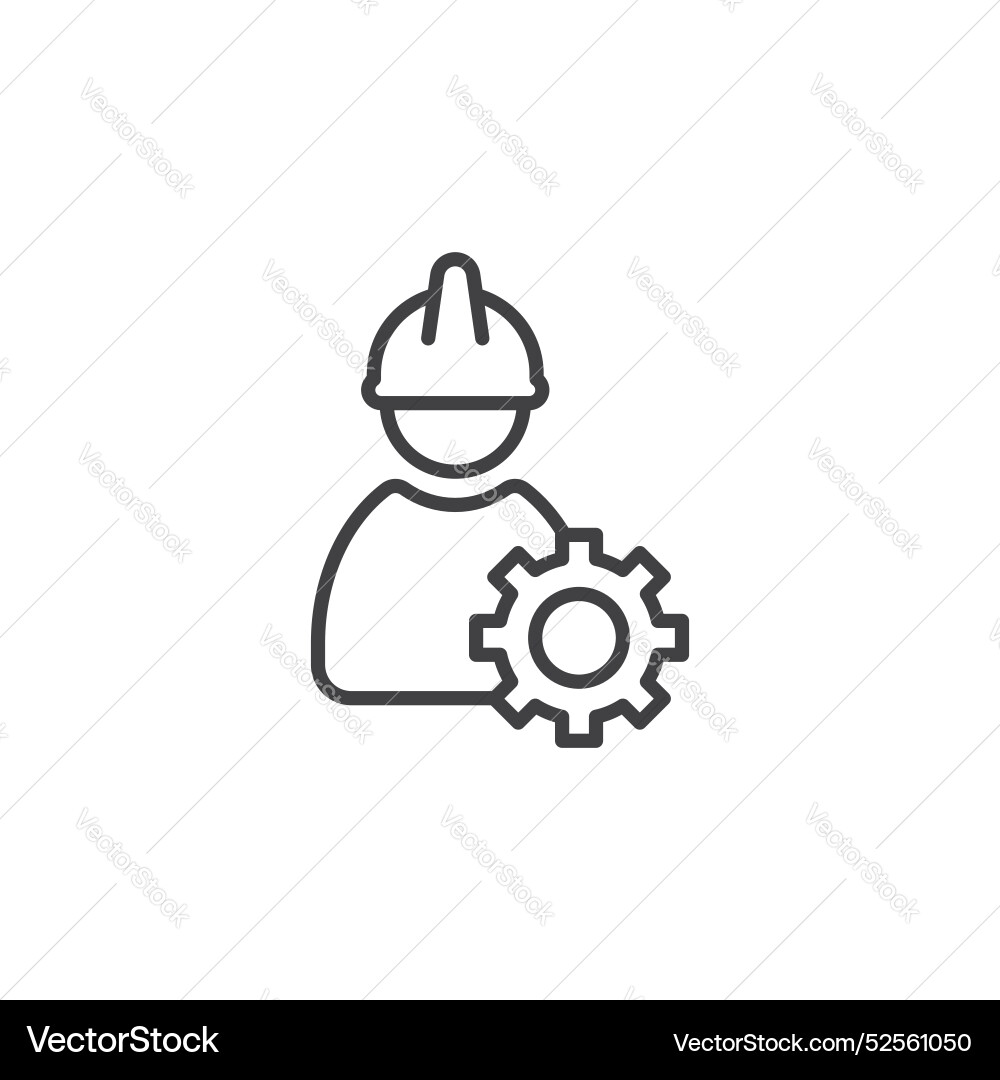 Engineer icon set on white background Royalty Free Vector