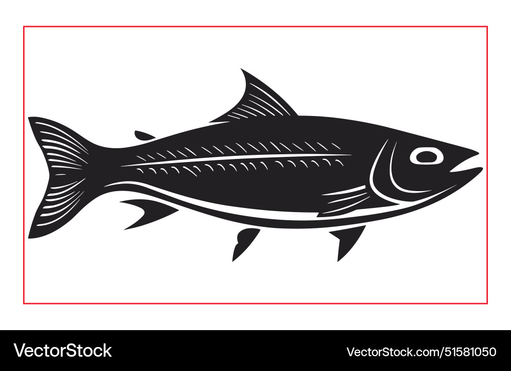 Herring fish silhouette Royalty Free Vector Image
