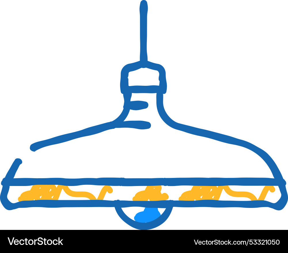 Overhead lighting living room icon doodle Vector Image