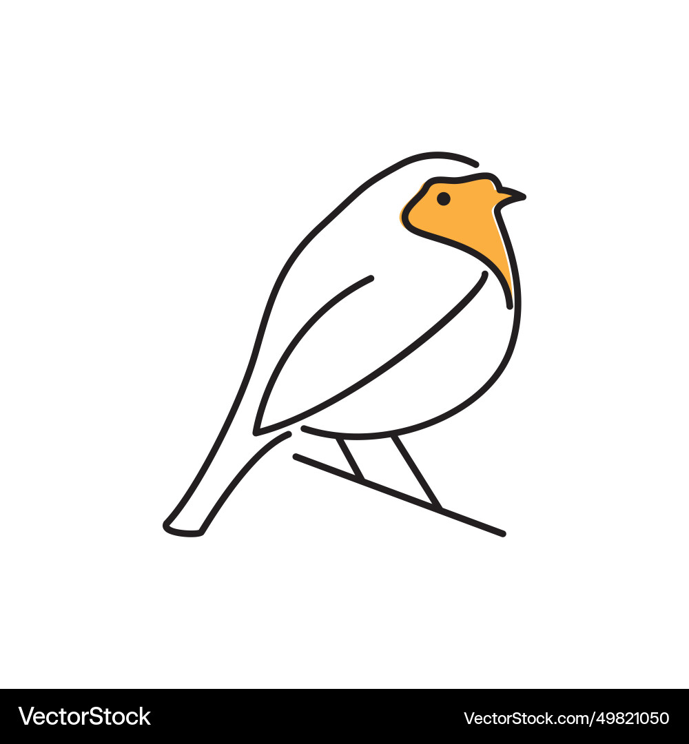 Robin mascot icon logo design Royalty Free Vector Image