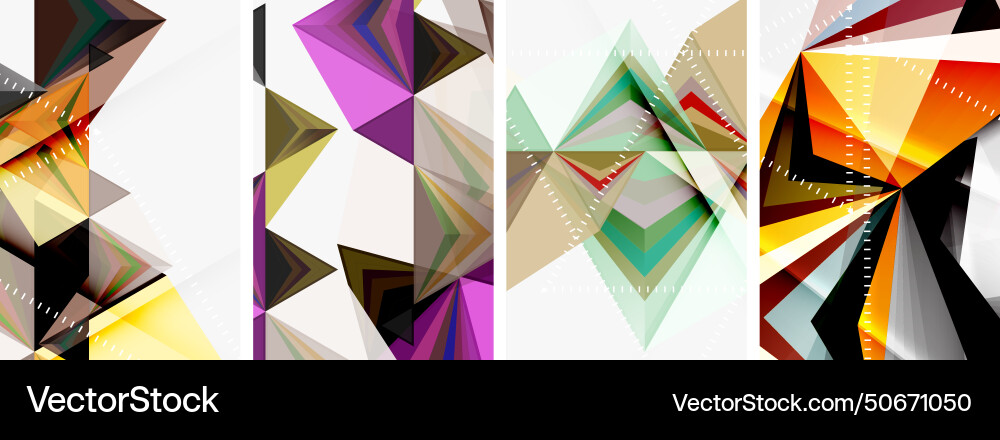 Triangle blend geometric concept poster designs Vector Image