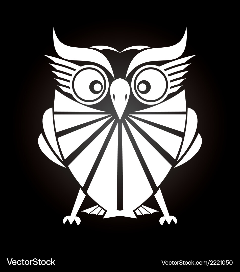 White owl Royalty Free Vector Image - VectorStock
