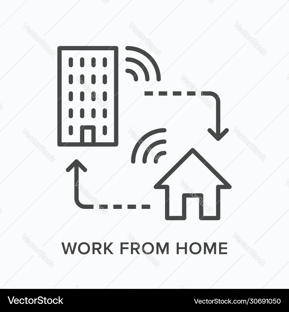 Work From Home Remote Job Icon Royalty Free Vector Image