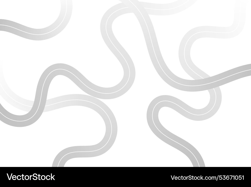 Abstract curvy wiggly line on white background Vector Image