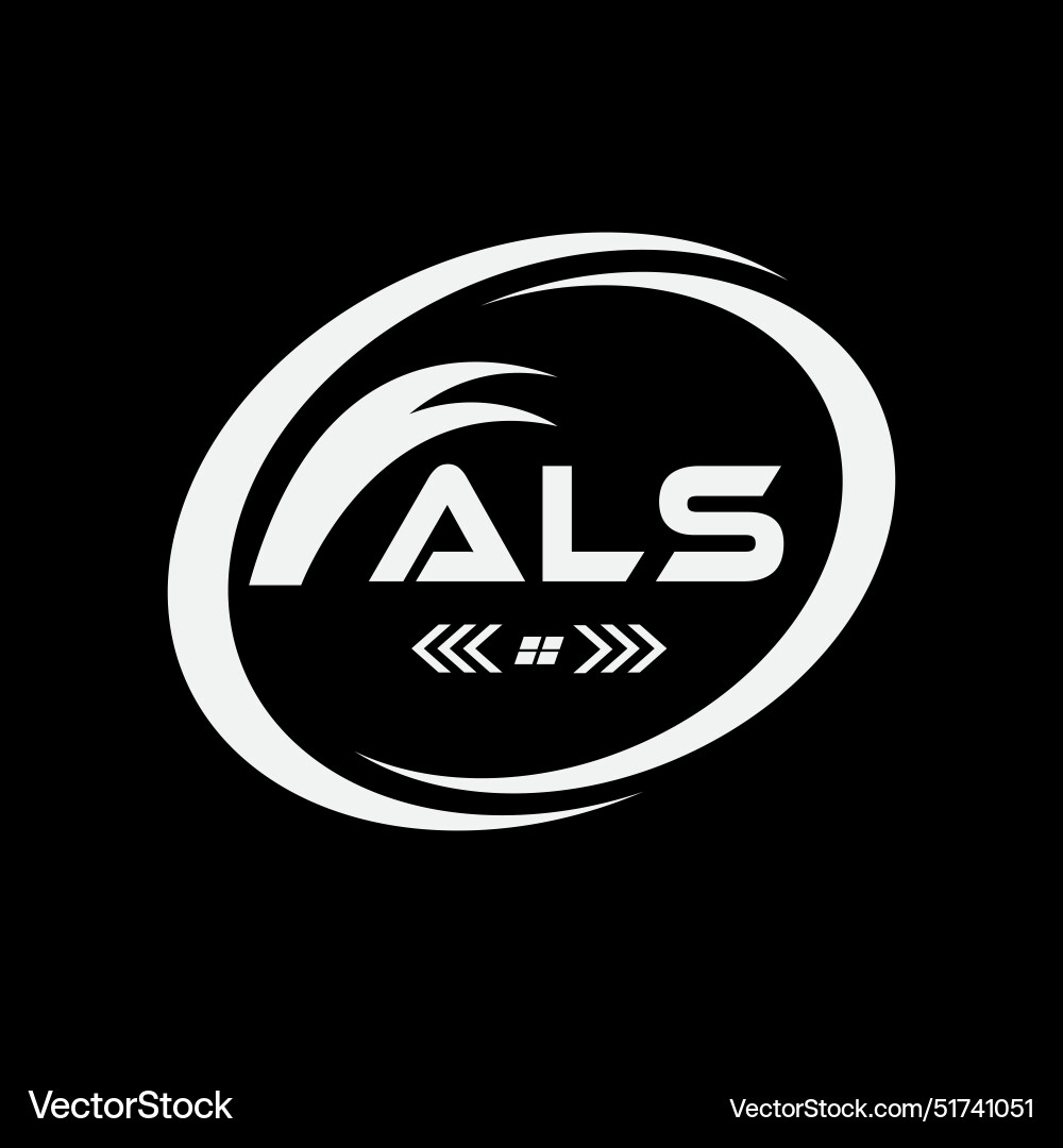 Als letter logo design simple and modern Vector Image