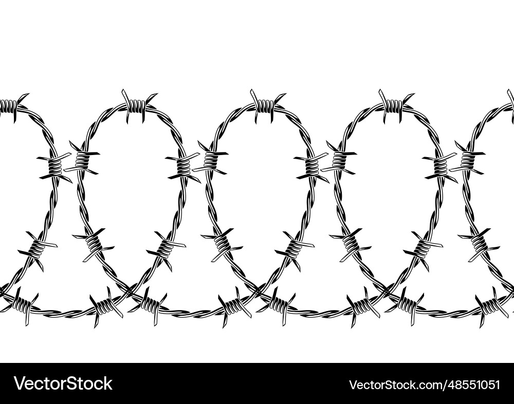 Barbed Wire Seamless Pattern Royalty Free Vector Image
