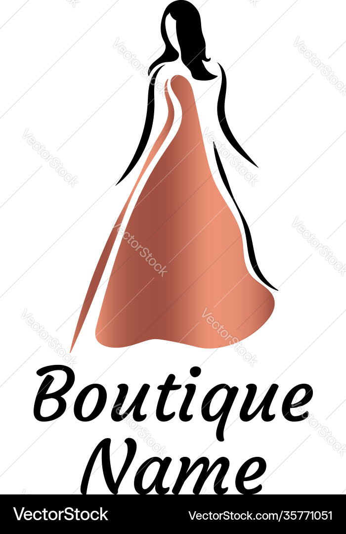 Dress boutique logo Royalty Free Vector Image - VectorStock