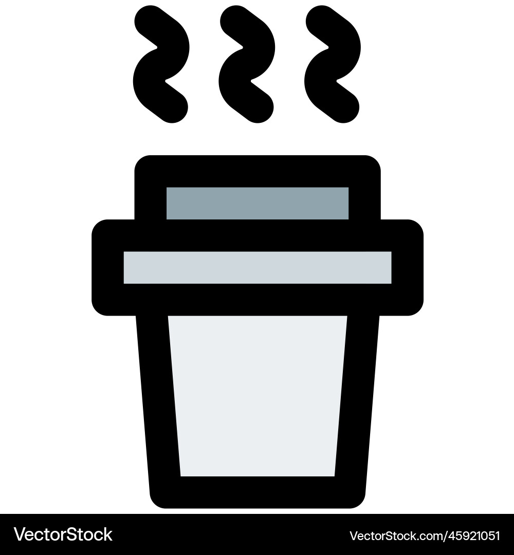 Heiße Kaffee Kontur Symbol Lizenzfreies Vektorbild