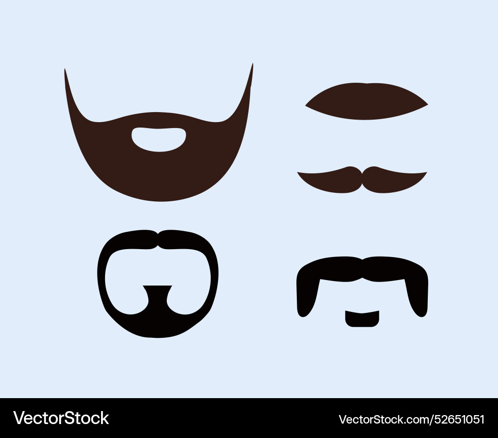 Man face constructor various mens facial Vector Image