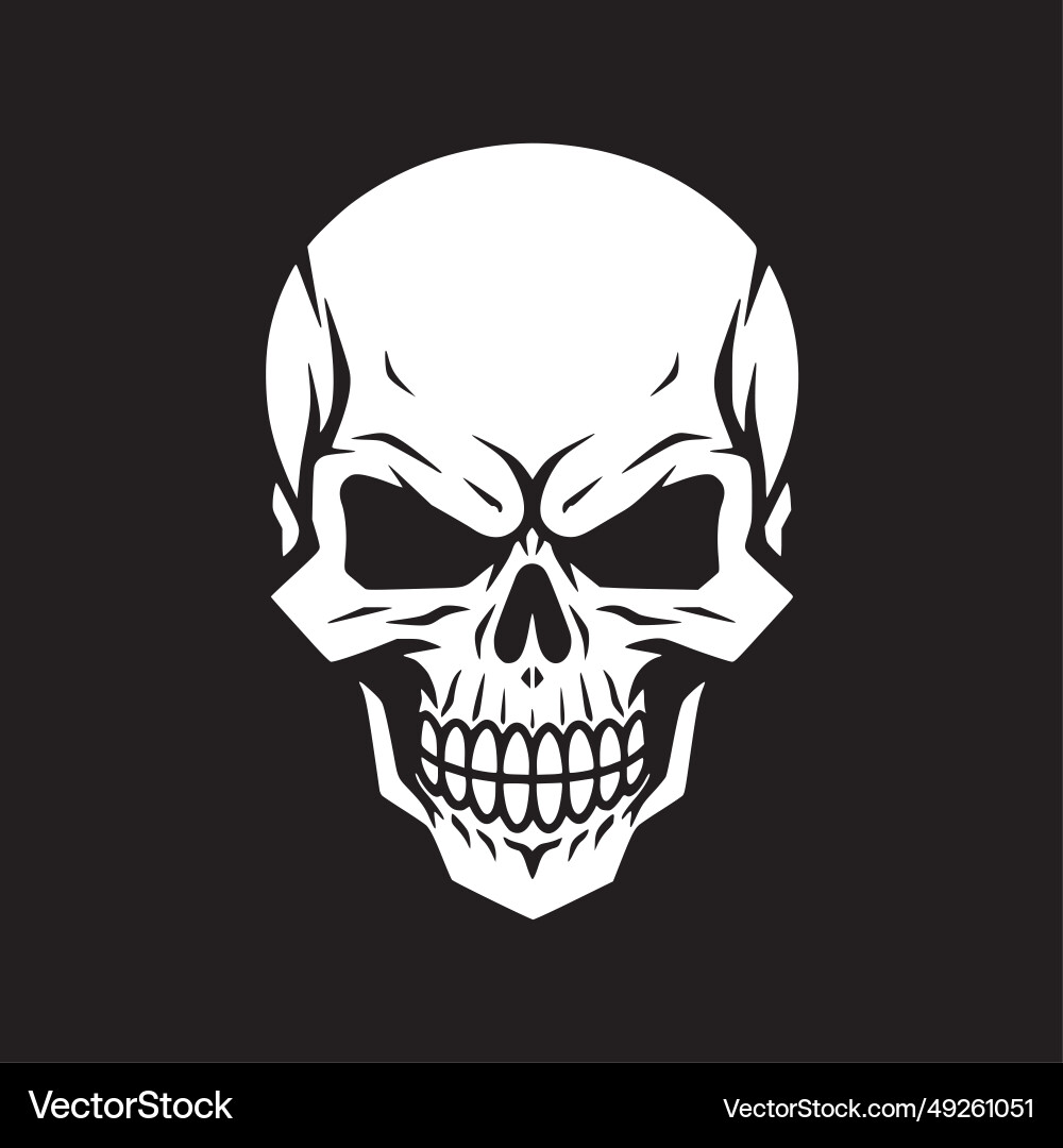 Totenkopf - schwarz und weiß Lizenzfreies Vektorbild