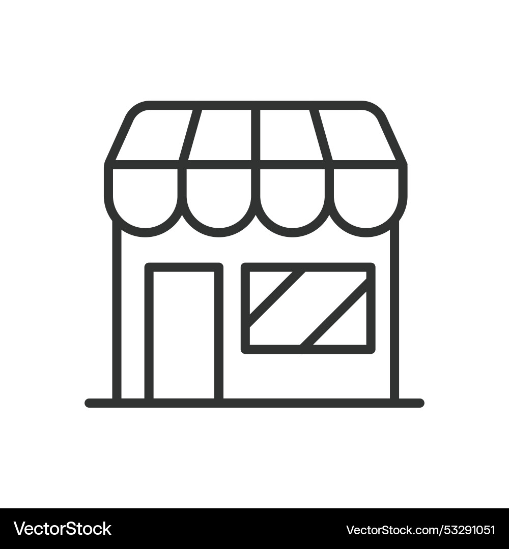 Store in line design shop storefront retail Vector Image