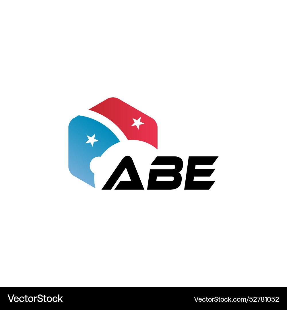 Abe letter logo design on white background Vector Image