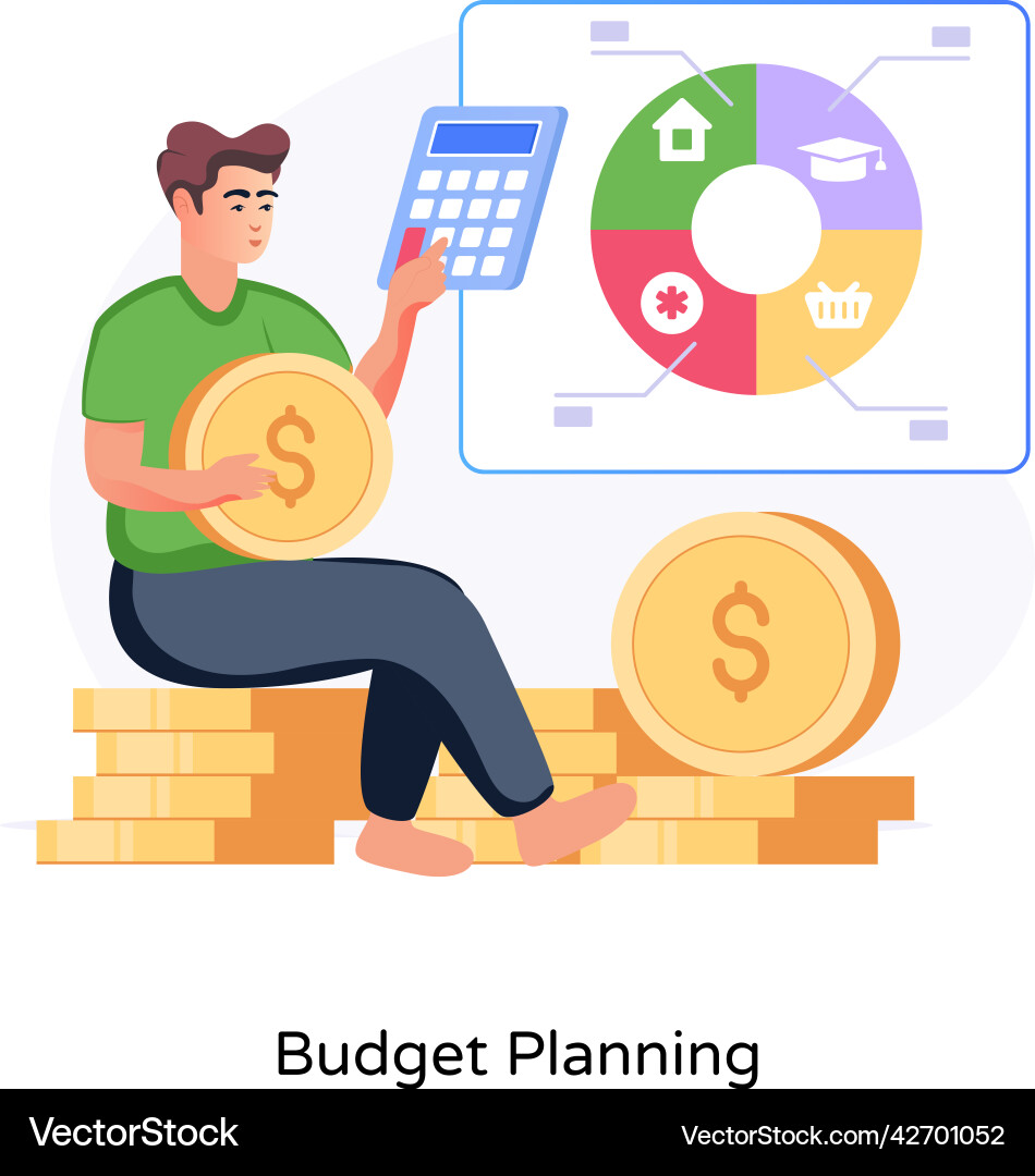 Budget planning Royalty Free Vector Image - VectorStock