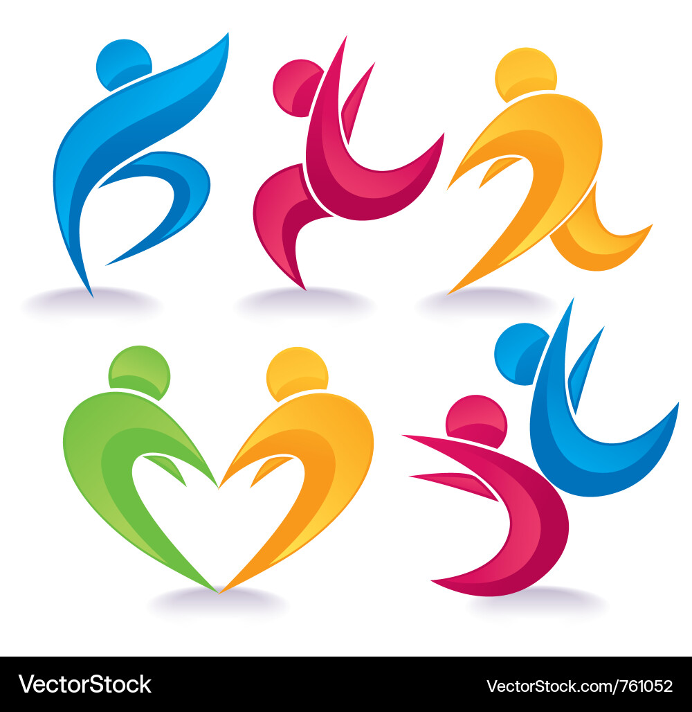 Dynamic People Icons Royalty Free Vector Image
