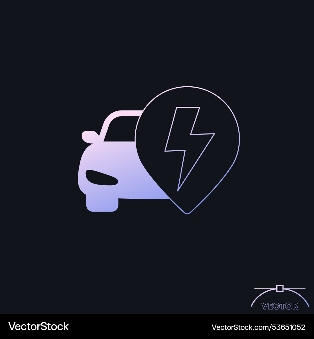 Electric car ev charging station icon Royalty Free Vector