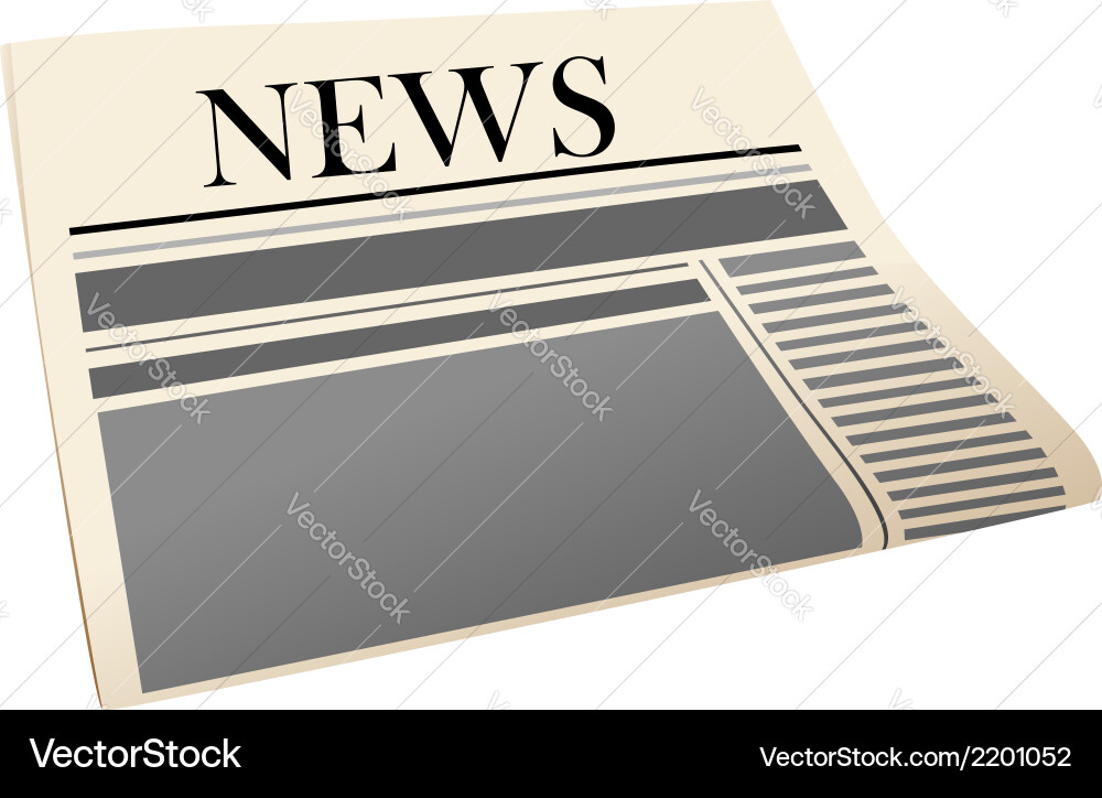Folded daily newspaper Royalty Free Vector Image