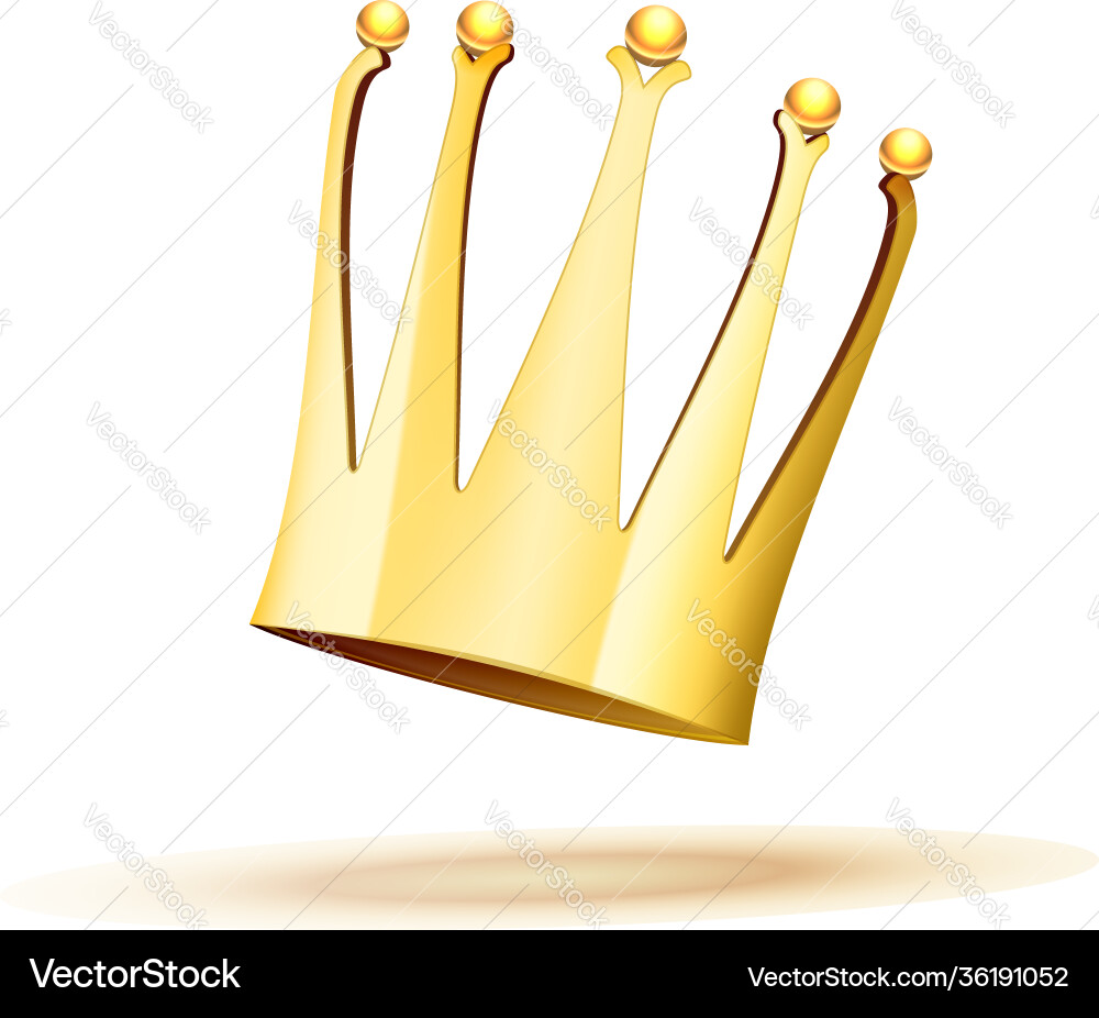 Gold crown Royalty Free Vector Image - VectorStock