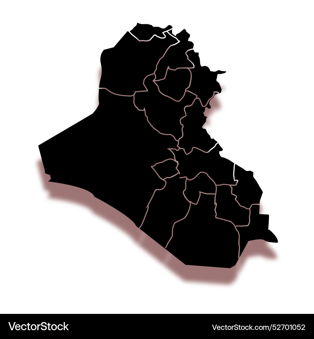 Iraq country map icon symbol design Royalty Free Vector