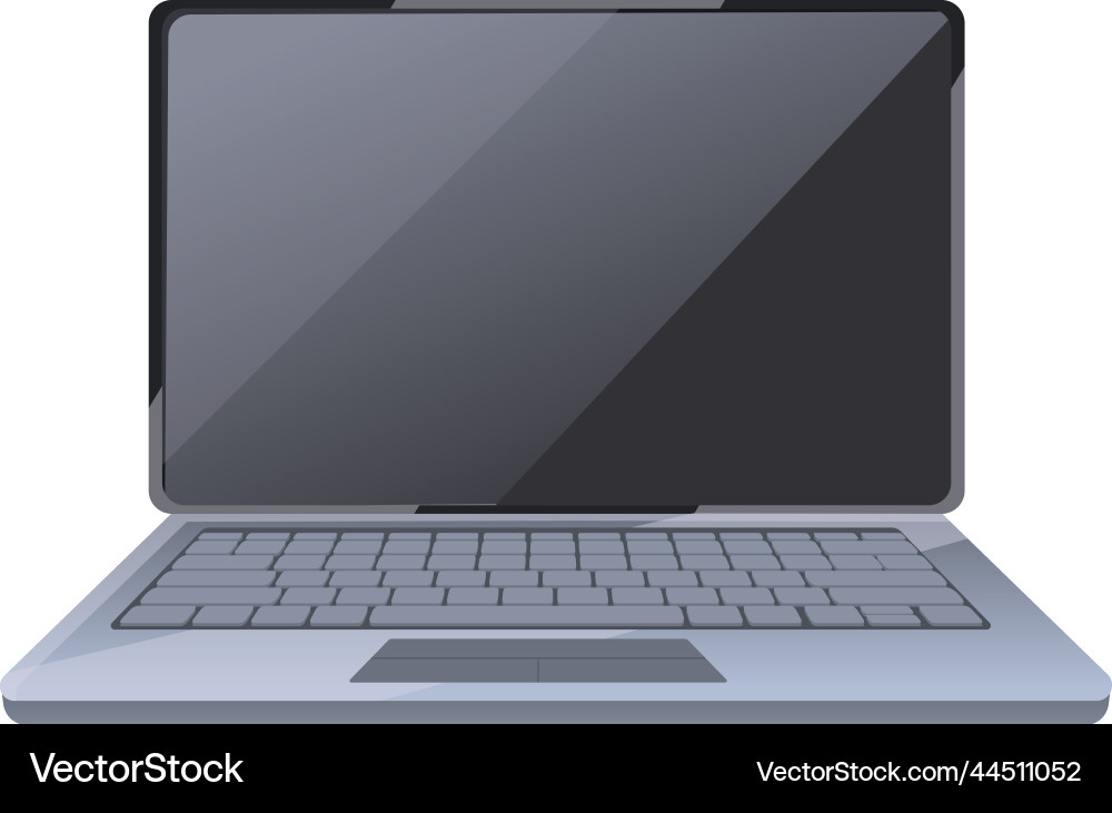 Laptop screen cartoon Royalty Free Vector Image