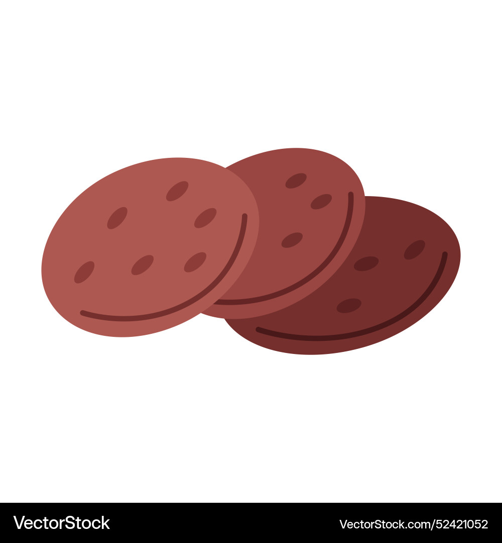 Oatmeal chocolate chip cookies Royalty Free Vector Image