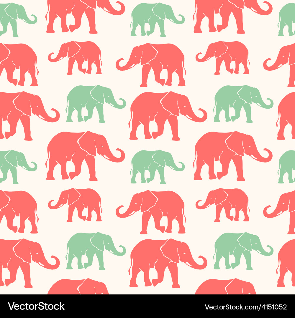 Seamless pattern with hand drawn silhouette Vector Image