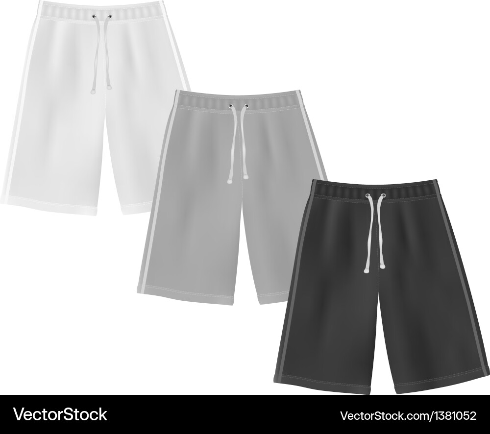 Sport shorts template Royalty Free Vector Image