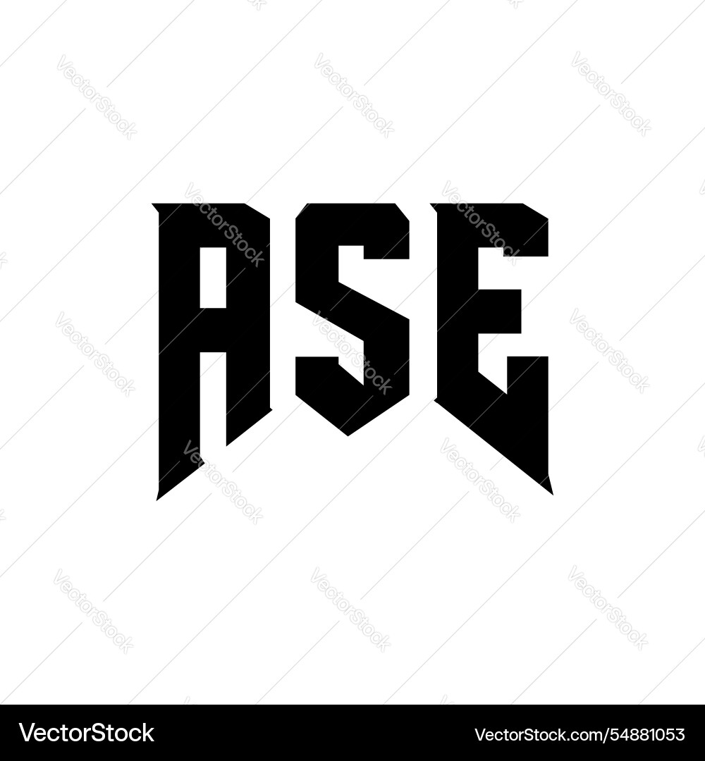 Ase letter logo design for technology company Vector Image