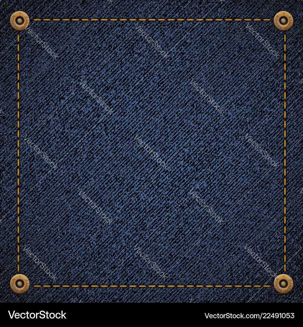 Background of blue denim fabric Royalty Free Vector Image
