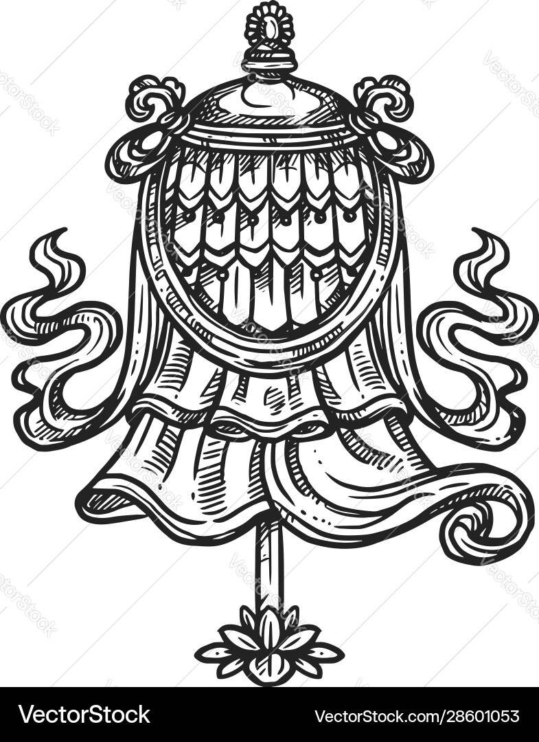Buddhist Dhvaja Flag Symbol Royalty Free Vector Image