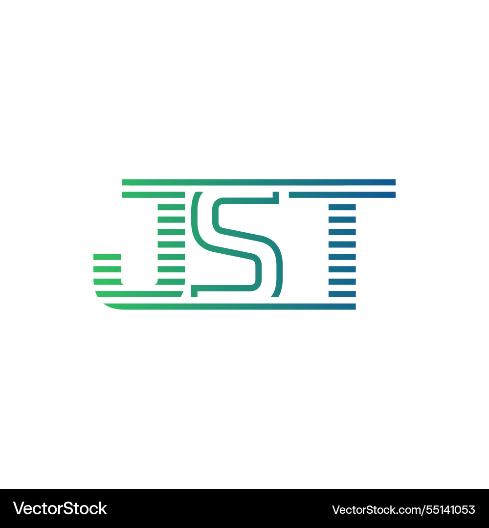 Modern jst logo design letter minimalist Vector Image