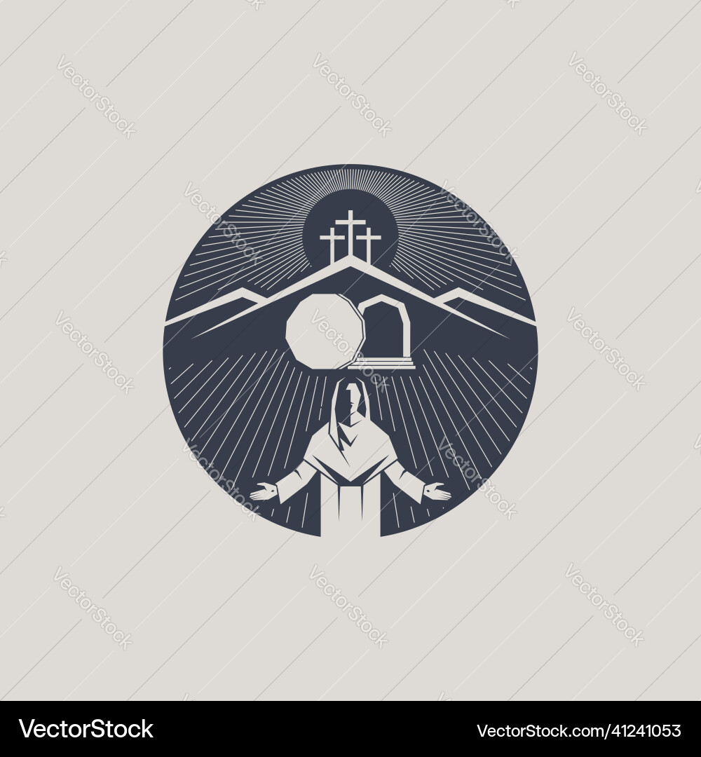 Resurrected jesus christ Royalty Free Vector Image