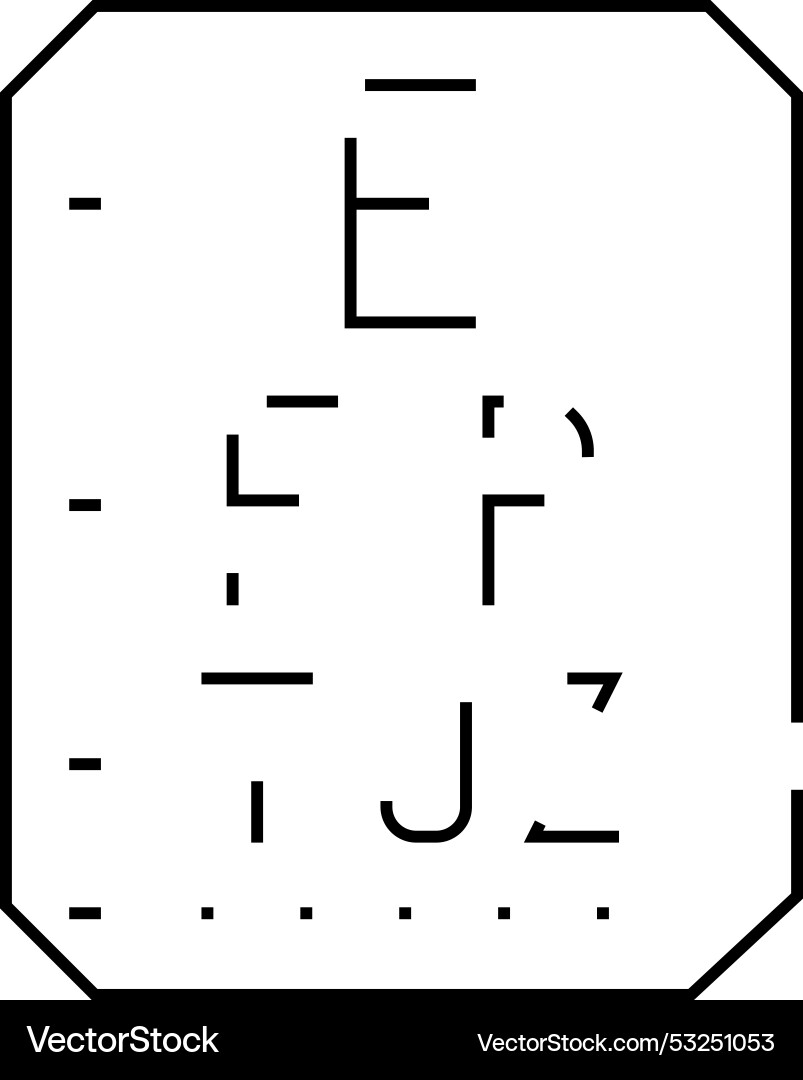 Vision loss symptom line icon Royalty Free Vector Image