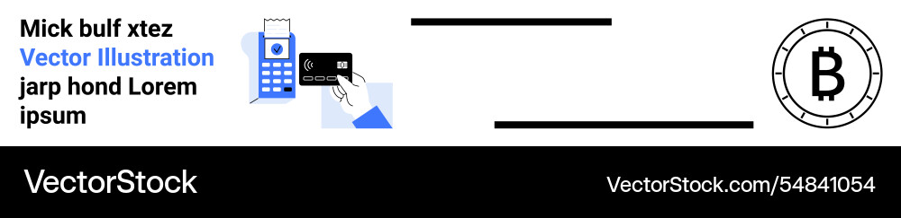 Digital payments and cryptocurrency concept Vector Image