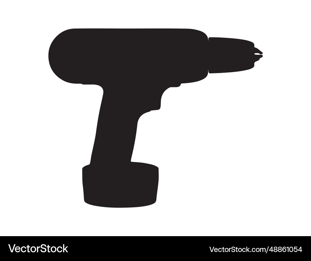Drill silhouette art Royalty Free Vector Image