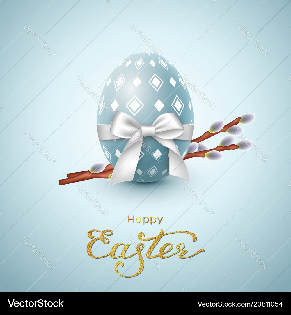 Elegant Easter Holiday Card Royalty Free Vector Image