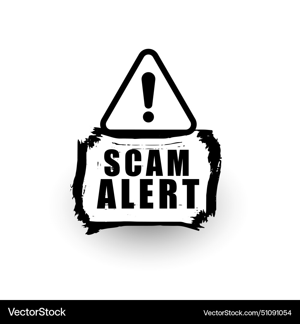 Get your technology safe with scam alert alarm Vector Image