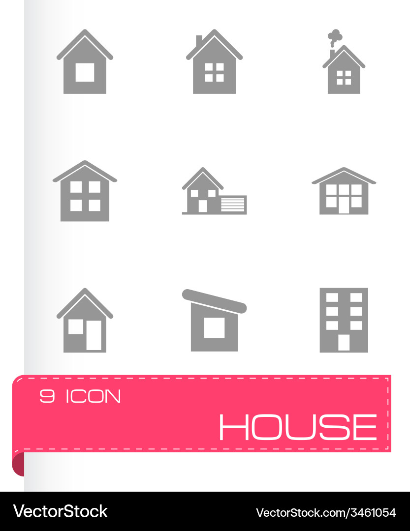 House Icon Collection Royalty Free Vector Image