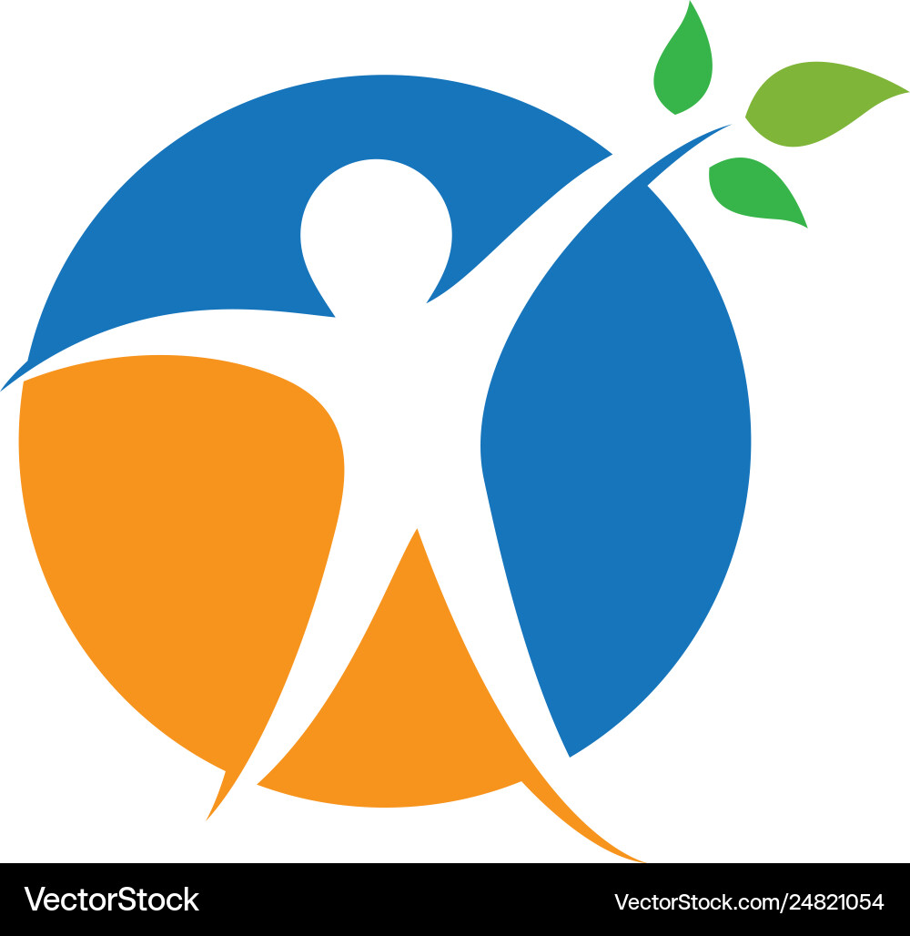 Human health symbol design Royalty Free Vector Image