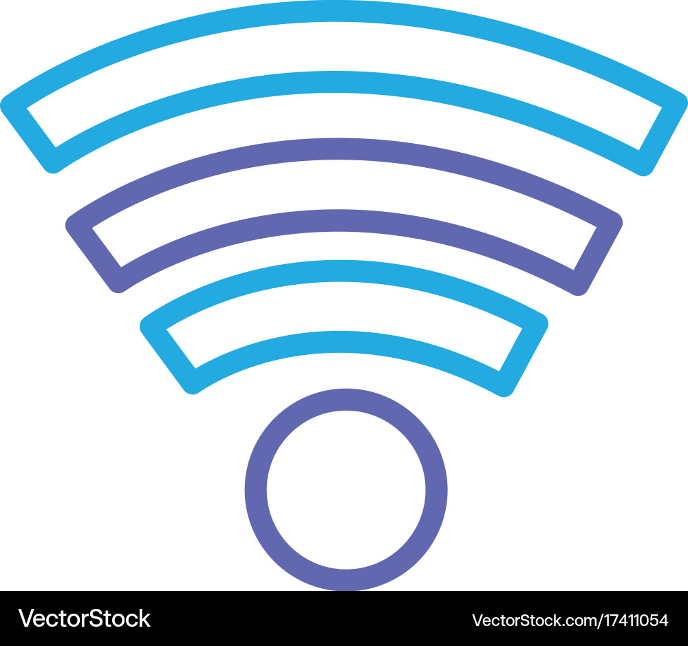 Line wifi technology to connect in the digital Vector Image