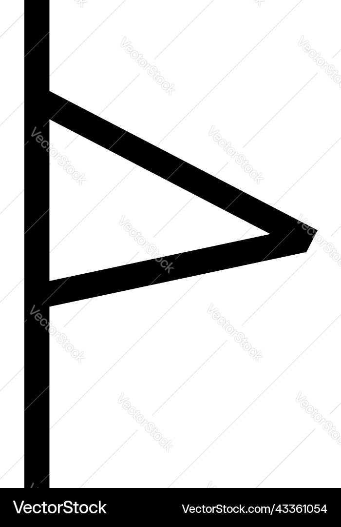 Runic scandinavian celtic alphabet letter p Vector Image