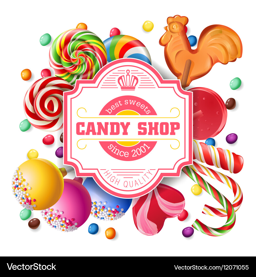 Background of sweets Royalty Free Vector Image