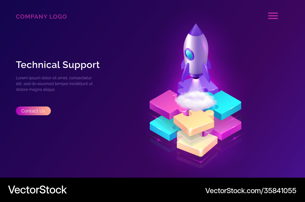 Business start up cooperation technical support Vector Image
